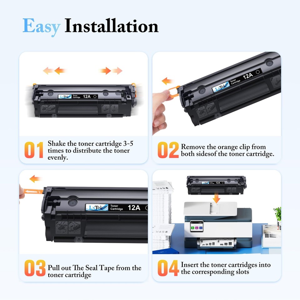 Compatible 12A Toner Cartridge Replacement for HP 12A Toner Q2612A ...