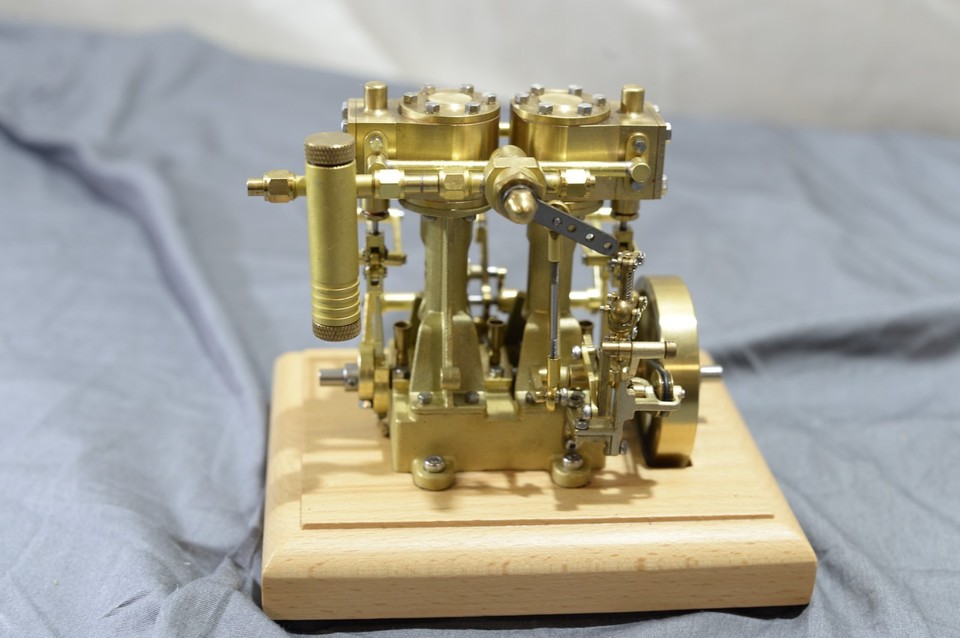 Mini M30 Vertical Double-cylinder Steam Engine with Reverse & Speed ...