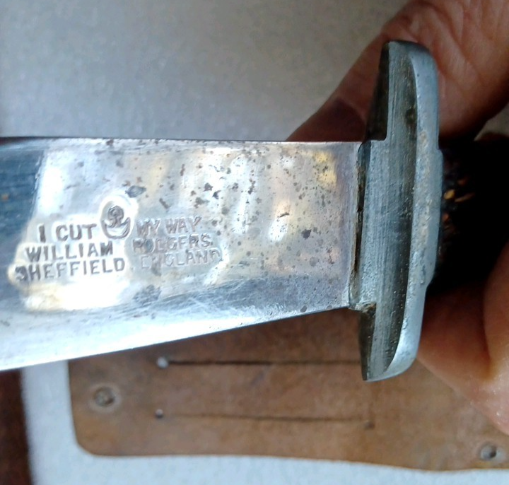 Antique William Rodgers “I Cut My Way” Sheffield Bowie Hunting Knife w ...