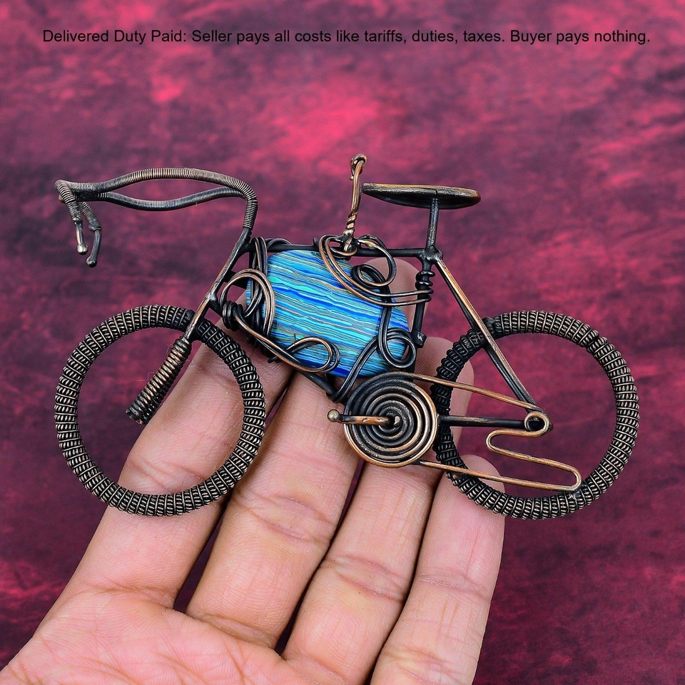 Rainbow Calsilica Pendant Copper Wire Wrapped Pendant Cycle Gemstone ...