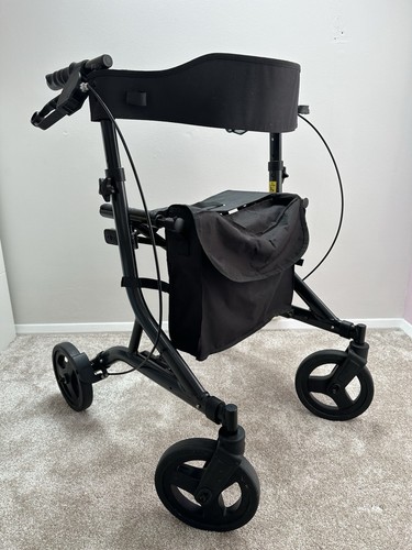 Rollator Zoom Plus Walker Foldable 4 Wheel with Seat & Bag - Clearwell mobility | eBay UK