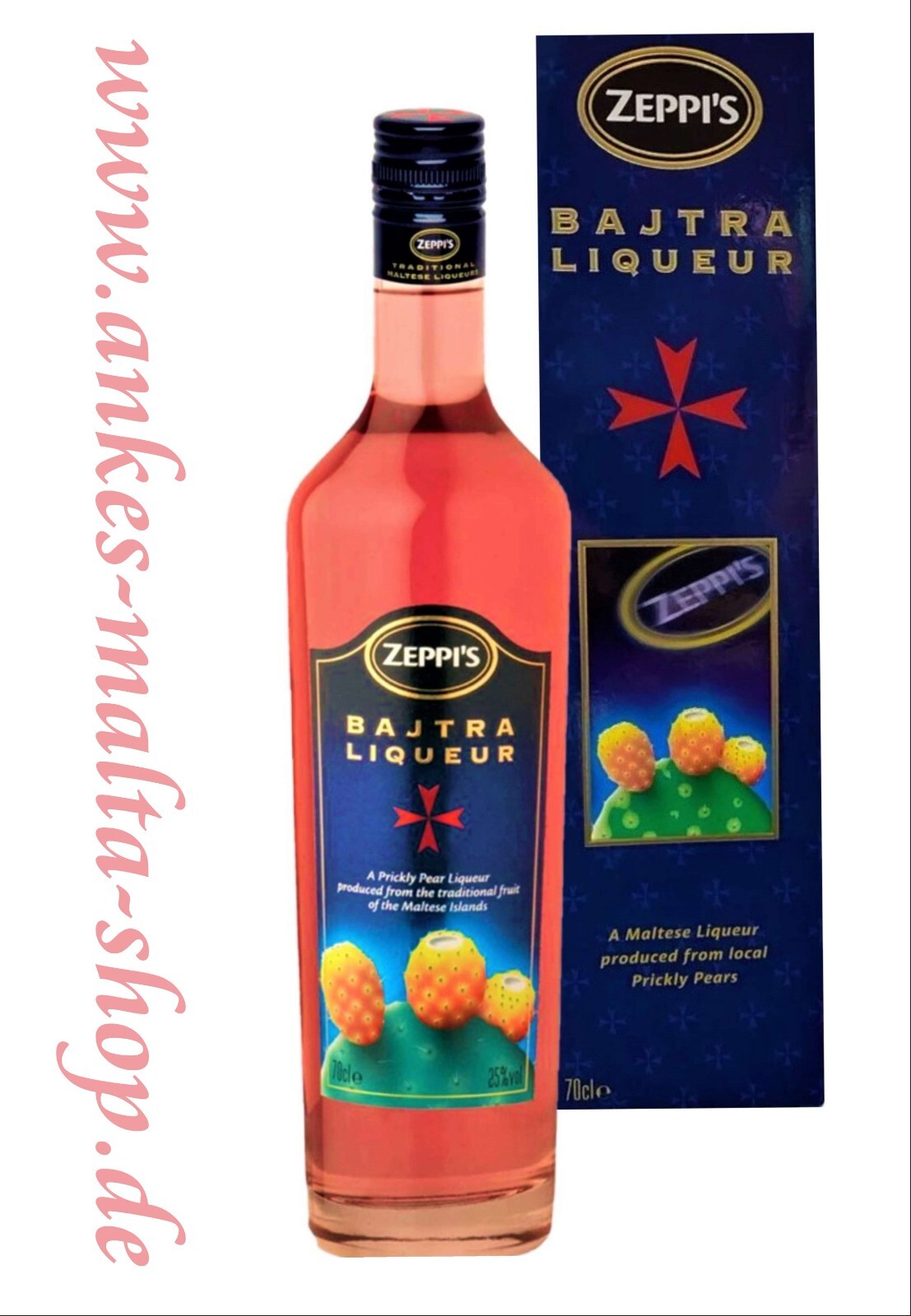 Zeppi's Bajtra , Feigenkaktuslikör aus Malta, das Original, Flasche 0 ...