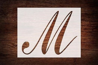 Reusable Cursive Letter M Stencil for Wall Art, DIY Projects, Crafting ...