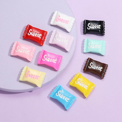 20 Mixed Color Flatback Resin Cute Sweet Candy Crafts Hair Bows ...