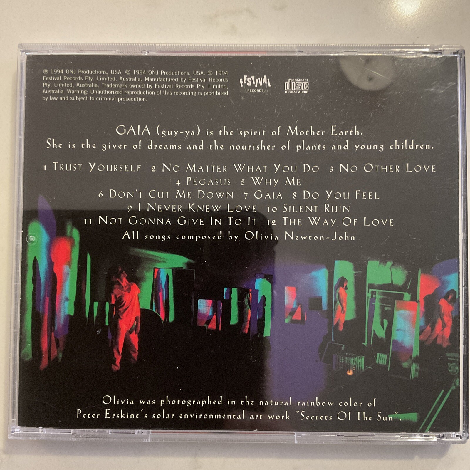 OLIVIA NEWTON-JOHN - Gaia One Woman’s Journey CD Import Rare Edition ...