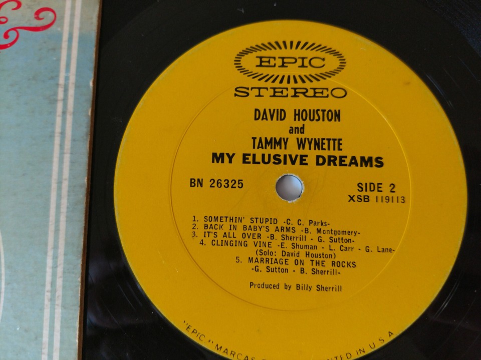 DAVID HOUSTON & TAMMY WYNETTE LP MY ELUSIVE DREAMS 1967 | eBay