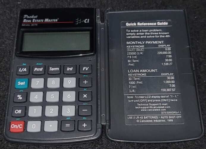 Calculated Industries Pocket Real Estate Master Calculator 3275 Good ...