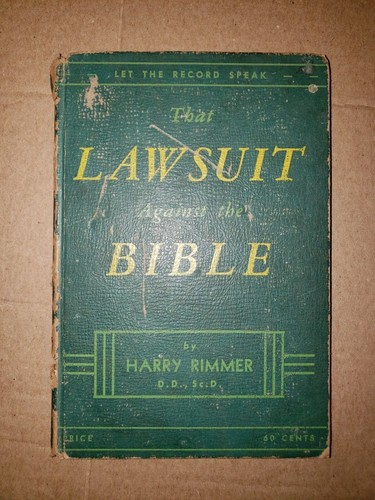 That LAWSUIT Against the BIBLE: by Harry Rimmer - Hardback 1945 | eBay