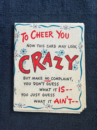 Cheer You UP Card ~ CRAZY ~ USED | eBay