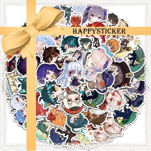 50pcs Genshin Impact Chibi Pack 1 Stickers RPG Game Hu Tao Kamisato ...