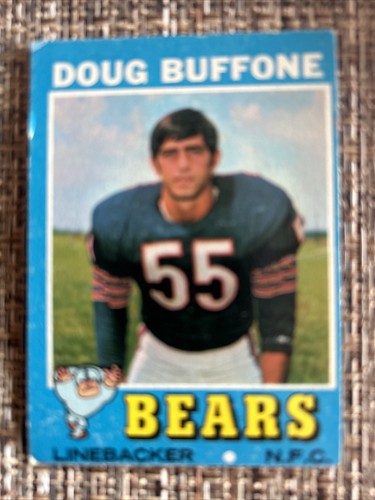 1971 Topps Football Card #126 Doug Buffone Chicago Bears Vg Free ...