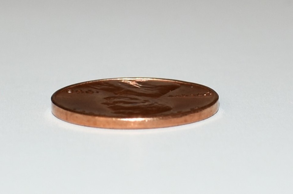 1968 Penny Error No Mint Mark P Red High Mint State Rim Collar DD ...