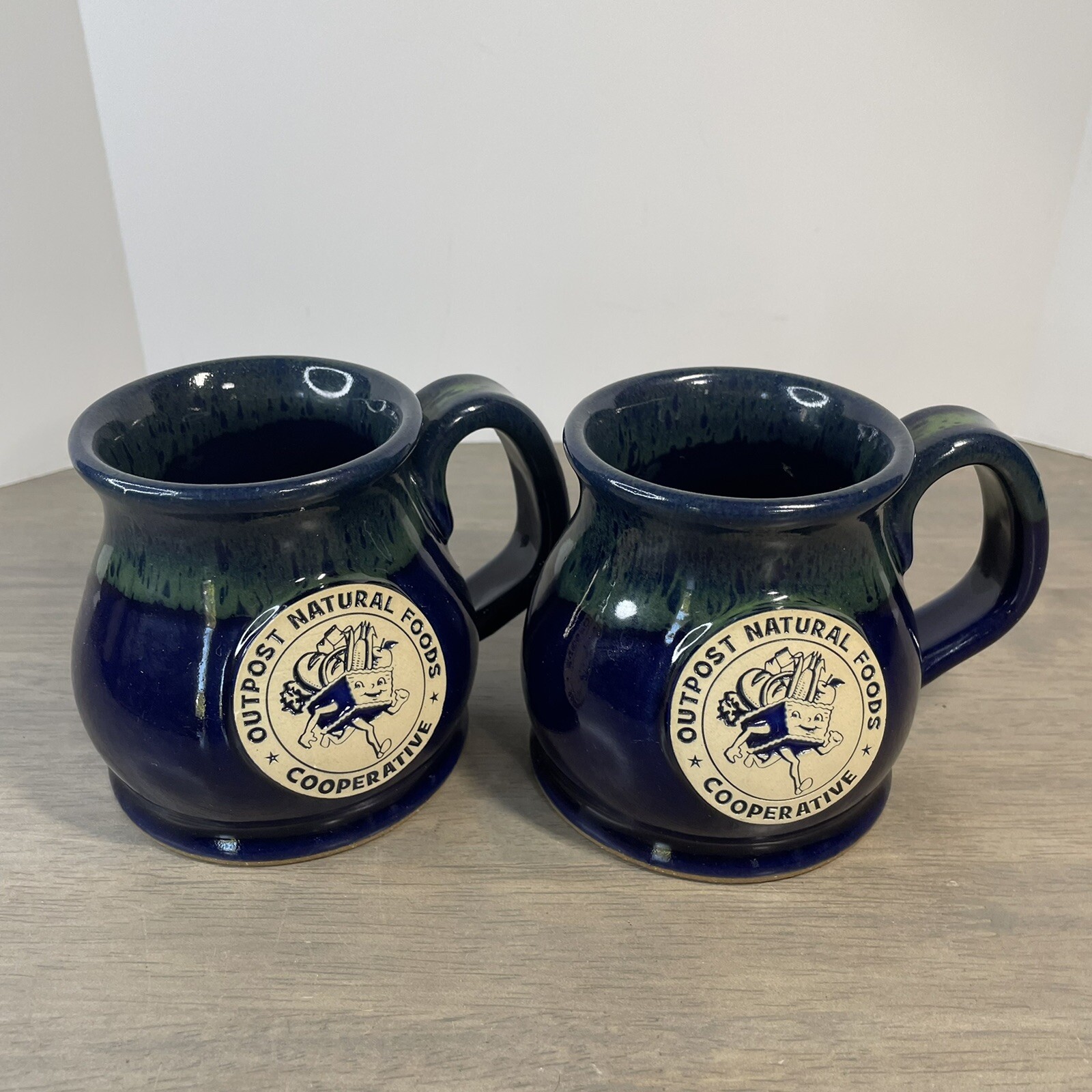 Set of 2 SUNSET HILL Pottery Stoneware Coffee Mugs OUTPOST NATURAL ...