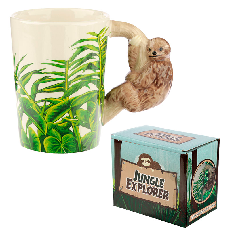 Animal Shaped Handle Ceramic Mug Tea Coffee Cup Novelty Gift Jungle ...
