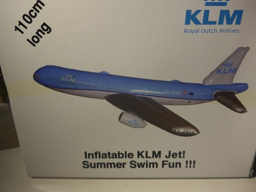 Inflatable plane KLM-Boeing B777 110 cms long swim fun or collectable 3 ...