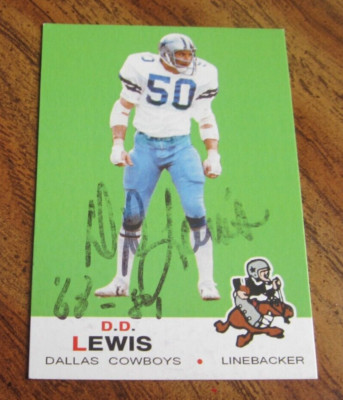 D.D. Lewis Autographed Signed Trading Card NFL Football Dallas Cowboys ...
