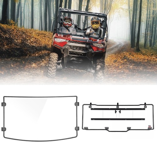 UTV Front+Rear Sliding Windshield for Polaris Ranger 1000 XP 1000/Crew ...
