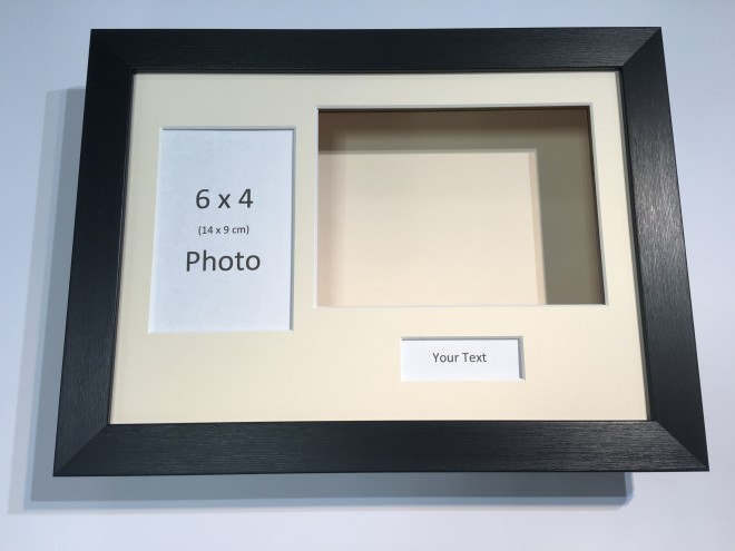 3D Deep Display Box/Craft/Casting Frame Black -Choose from 6 mount ...