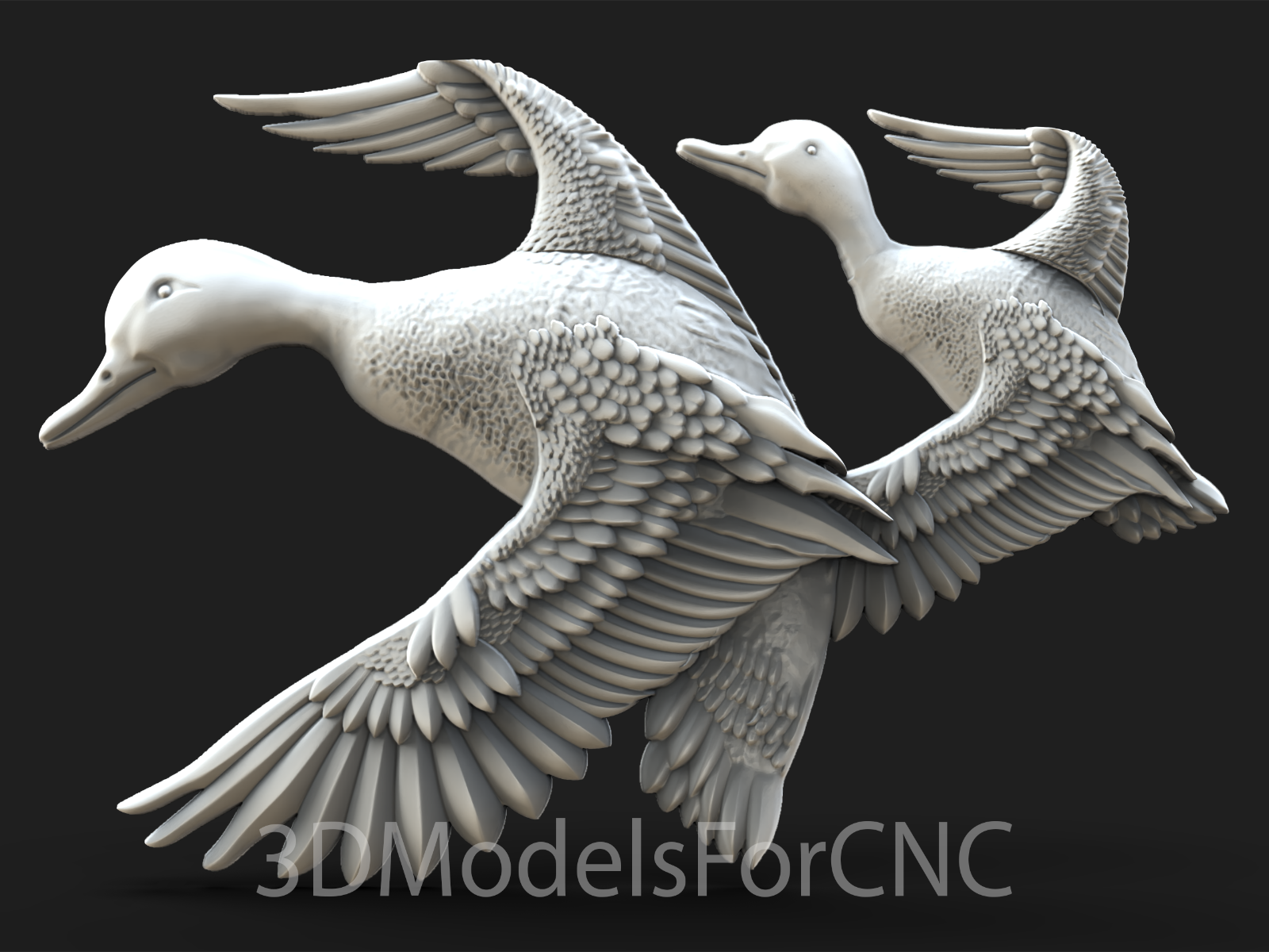 3D Model STL File for CNC Router Laser & 3D Printer Ducks Flying | eBay