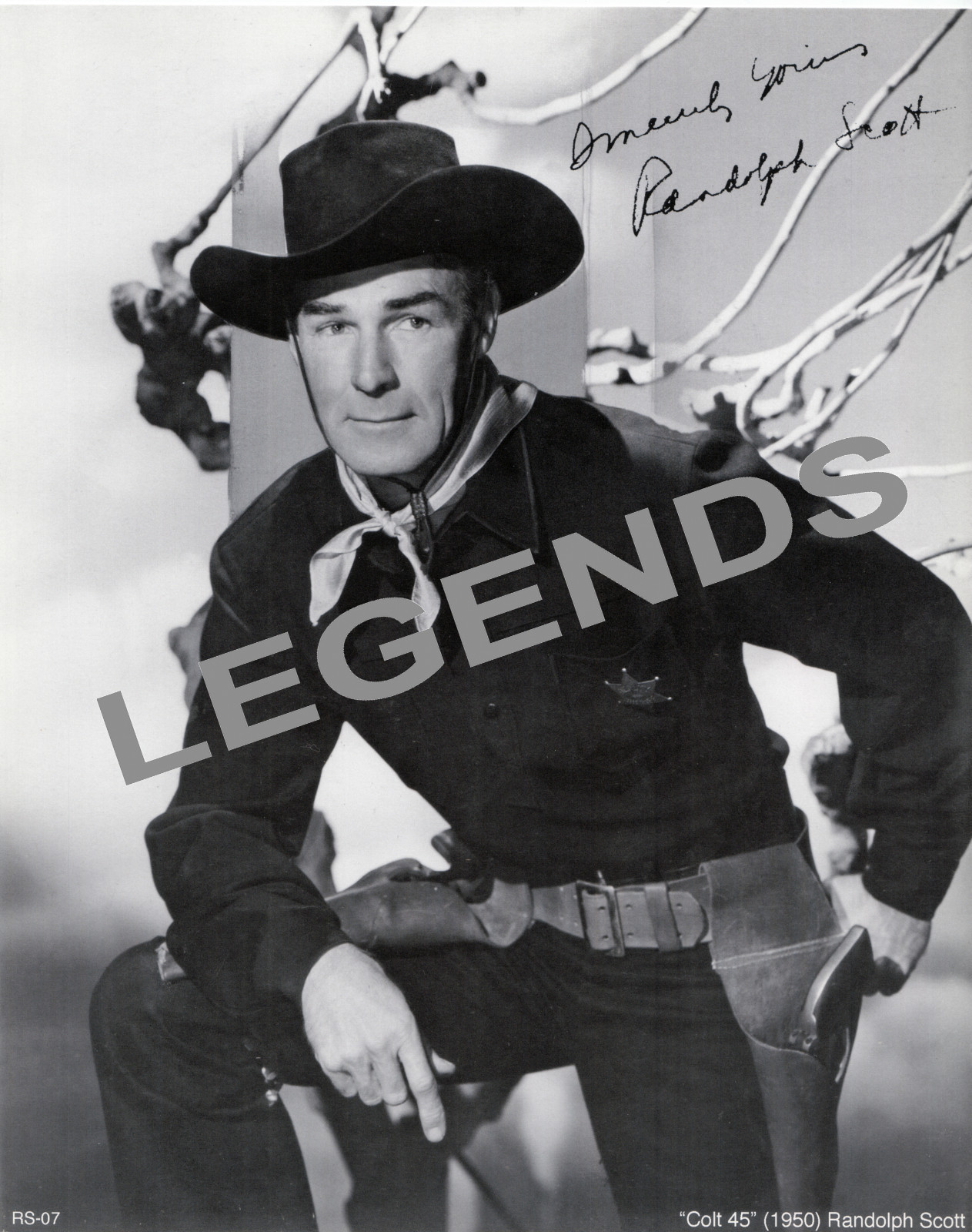 RANDOLPH SCOTT AUTOGRAPHED 8x10 Reprint Photo RS-07 | eBay