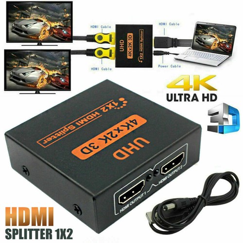 AMPLIFIER HDMI 1 INPUT 2 OUTPUT 1 IN 2 Way OUT 2160p 4K SPLITTER SWITCH ...