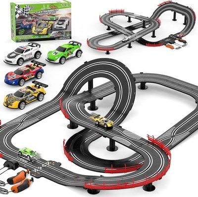 Slot Car Race Track Set Electric Powered Race Track Dual Racing Car ...