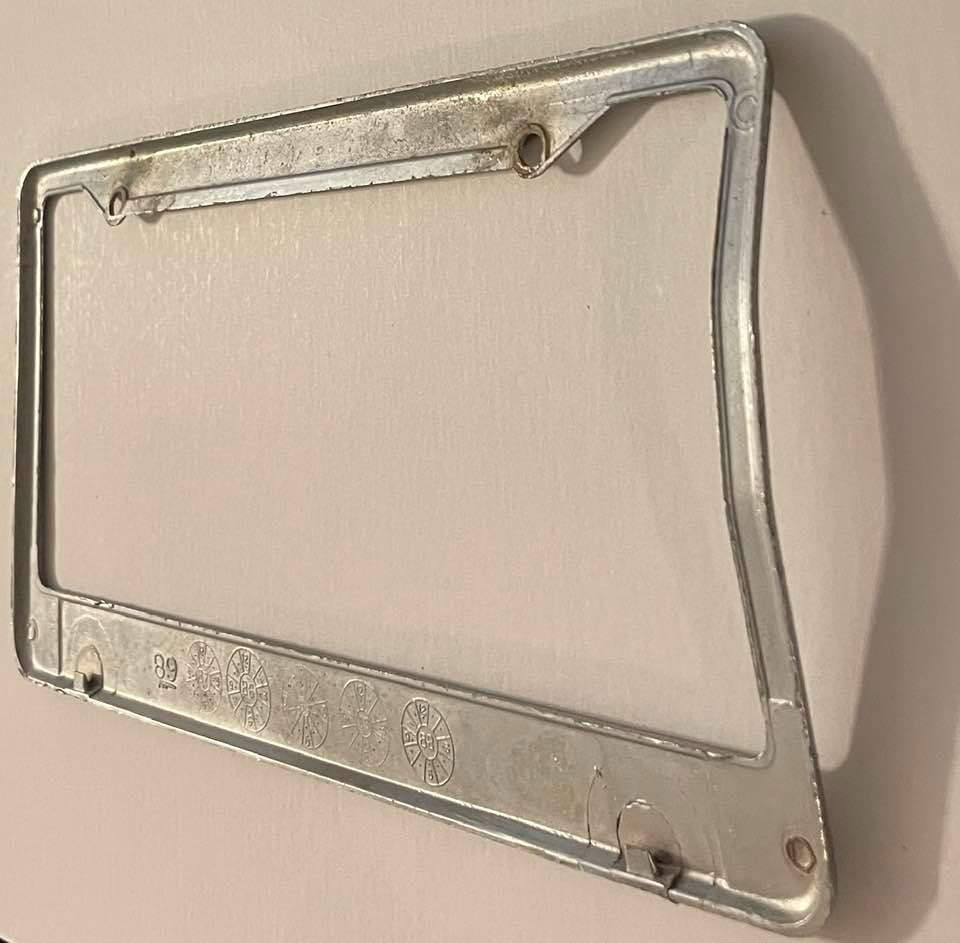 Vintage Watch My Rear End Not Hers Novelty Booster License Plate Frame ...