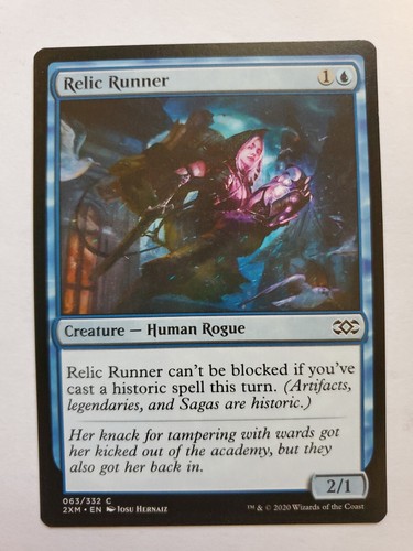 MTG Magic The Gathering Card Relic Runner Creature Human Rogue Blue ...