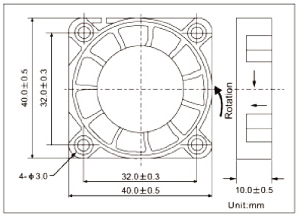 50pcs 40x40x10mm 4010 40mm 24V 2pin Connector Brushless DC Cooling Fan ...