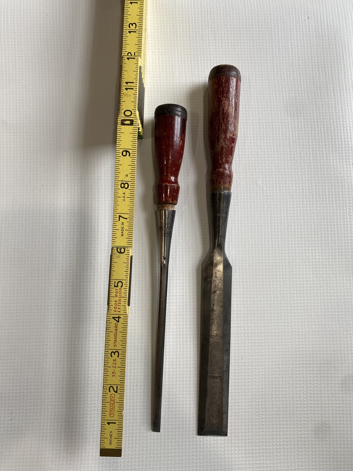 2-Vintage Stanley No. 720 Bevel Edge Wood Chisels. 1/4" and 1" VGC | eBay