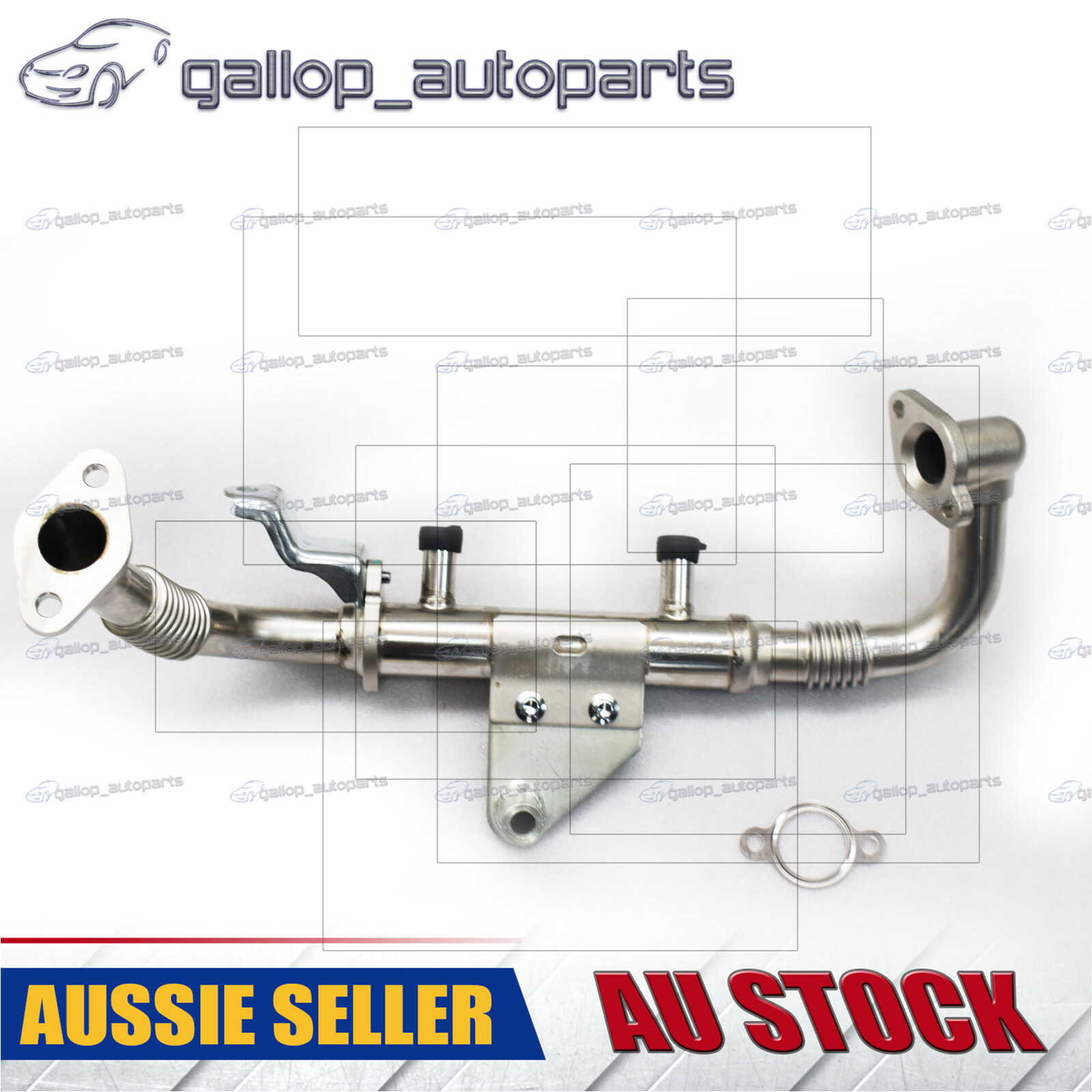 EGR Cooler Pipe fit NISSAN Navara D40 Spain Thai YD25DDTI YD25 14735 ...