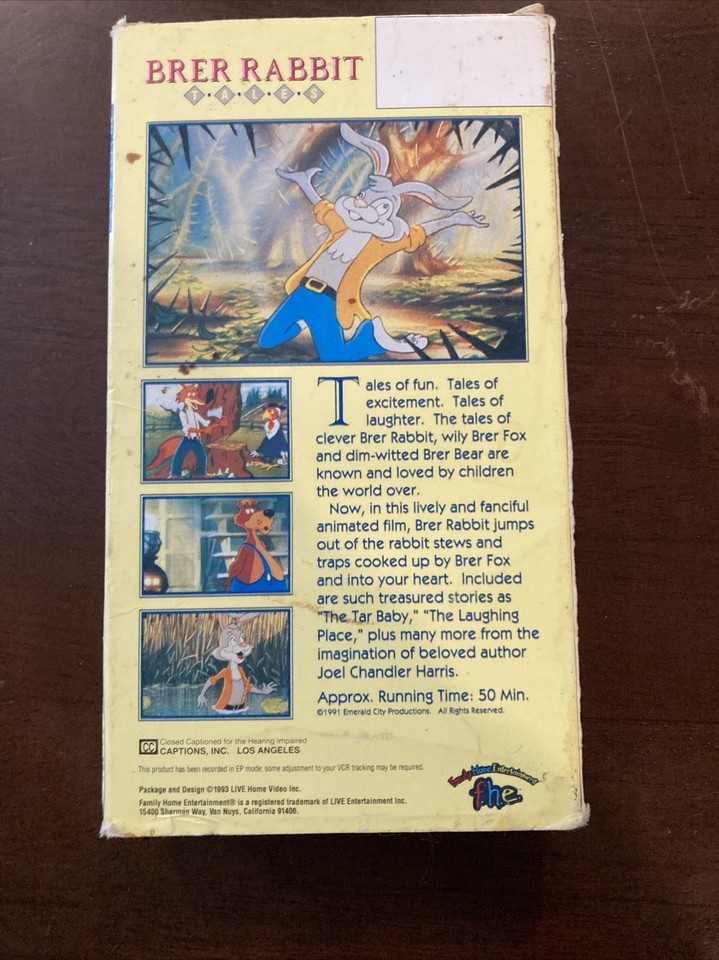 Brer Rabbit Tales VHS Movie Vintage 1993 | eBay