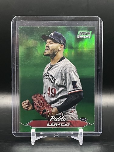 2024 Topps Stadium Club Chrome Green Refractor SP🟢Pablo Lopez #154 MIN ...