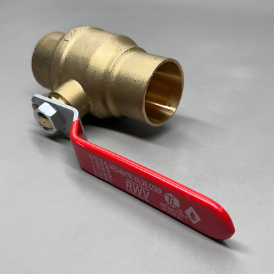 RED-WHITE VALVE Brass Ball Valve 1-1/2" 1.8 lb 5595AB (New) | eBay