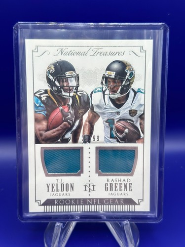 2015 National Treasures NFL Gear Combo /99 TJ Yeldon Rashad Greene ...