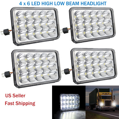 4pcs 4X6" CREE LED Headlights HI/LO H4656/4651 for GMC Jimmy Sonoma ...