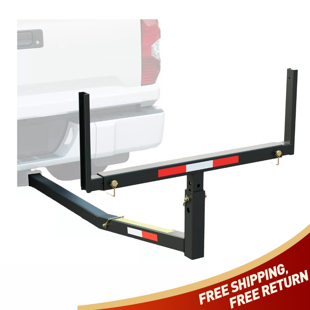 Pick Up Truck Bed Hitch Extender Extension RACK Canoe Boat Lumber 750lb ...