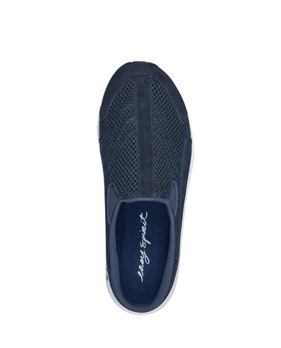 New In Box Women's Easy Spirit, Traveltime Classic Clog Navy Mesh Suede ...