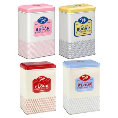 Retro Flour Sugar Storage Tin Kitchen Canister Tala Originals Self ...