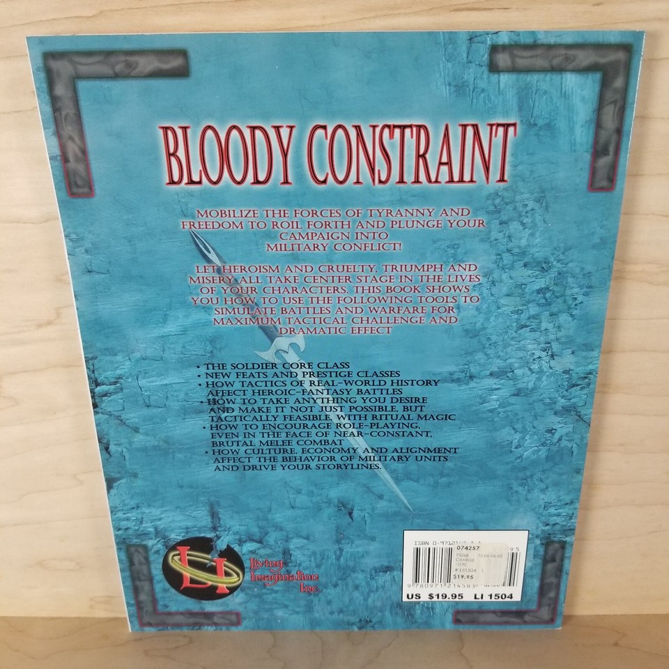 Charge! A Military Rules Supplement D20 System Living Imagination LI ...