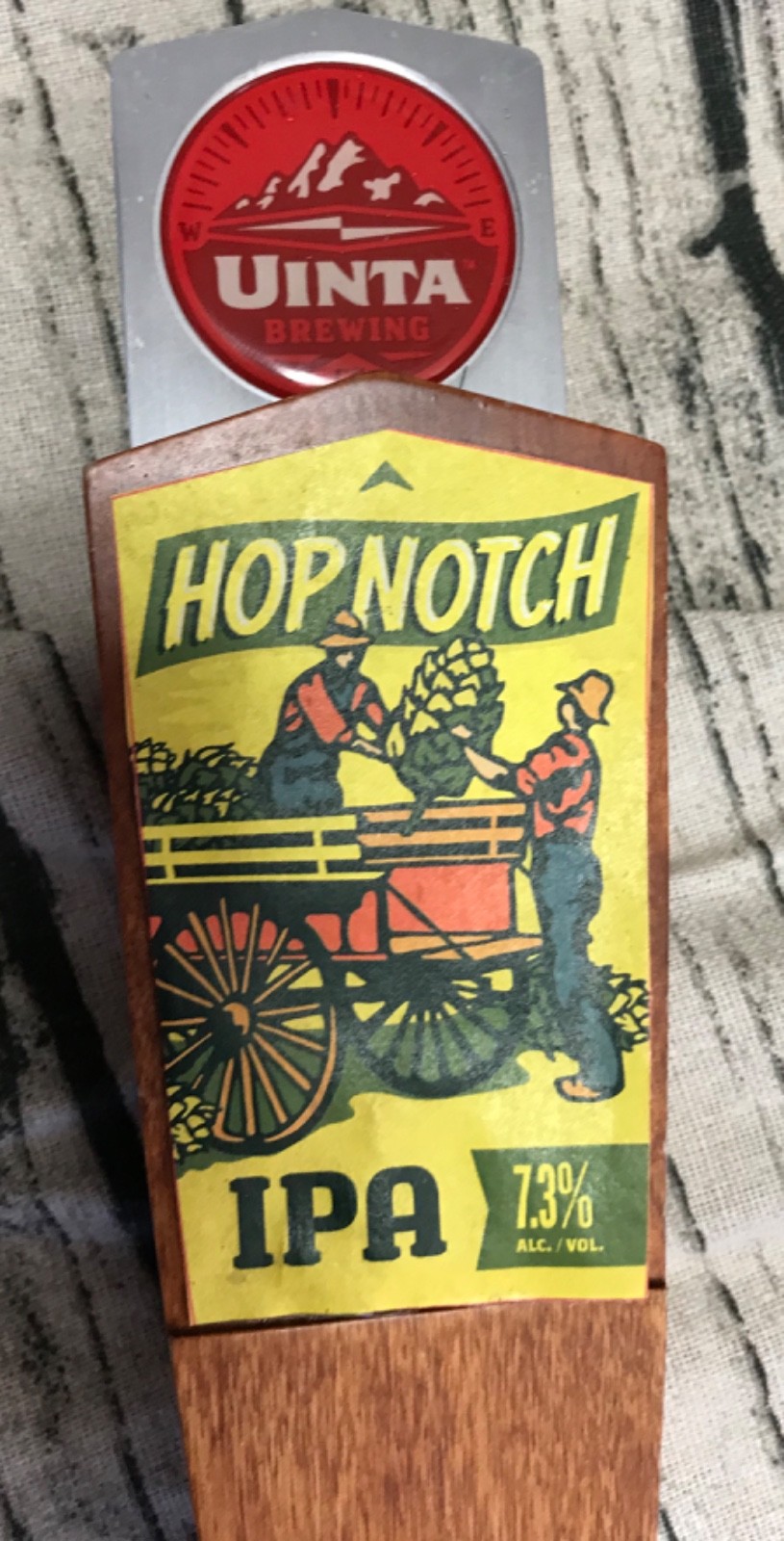 UINTA BREWING Co Salt Lake City Utah ~ HOP NOTCH IPA ~ Beer Tap Handle ...