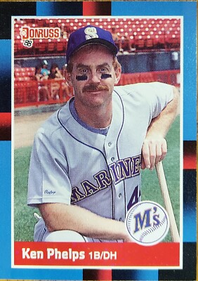 Ken Phelps, 1988 Donruss #489, Seattle Mariners - Stock# 4239 | eBay