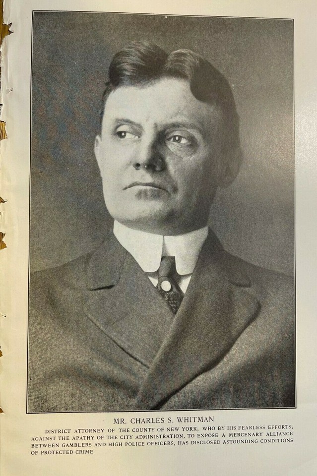 1912 Vintage Magazine Illustration Charles Whitman New York District ...