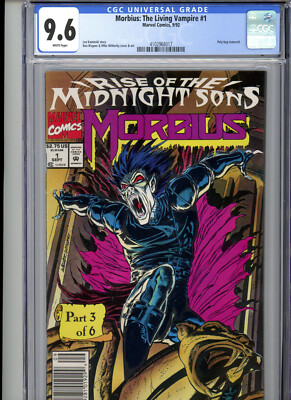 Morbius: The Living Vampire #1 (1992) Marvel CGC 9.6 White Newsstand ...