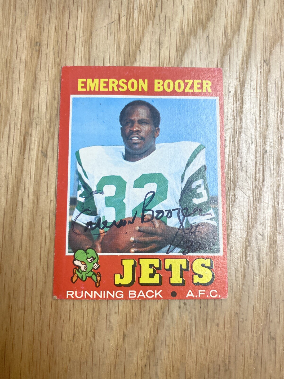 1971 Topps Football Emerson Boozer New York Jets Auto Card #73 | eBay