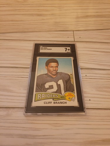1975 Topps Cliff Branch Rookie Football Card #524 Oakland Raiders SGC 7 ...