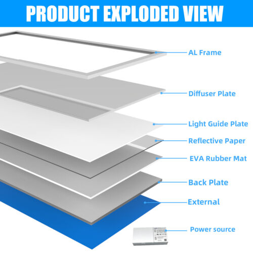 4 Pack 2x4 FT LED Panel Light, 75 Watt Drop Ceiling Lights, 5000K ...