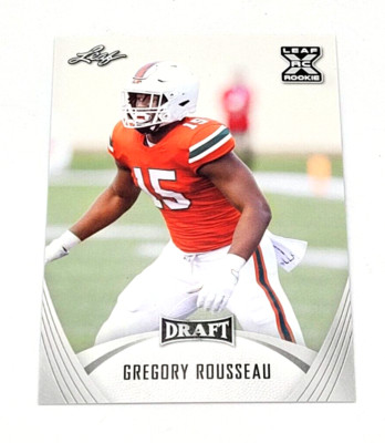 2021 Leaf Draft Football Gregory Rousseau Miami Hurricanes #39 | eBay