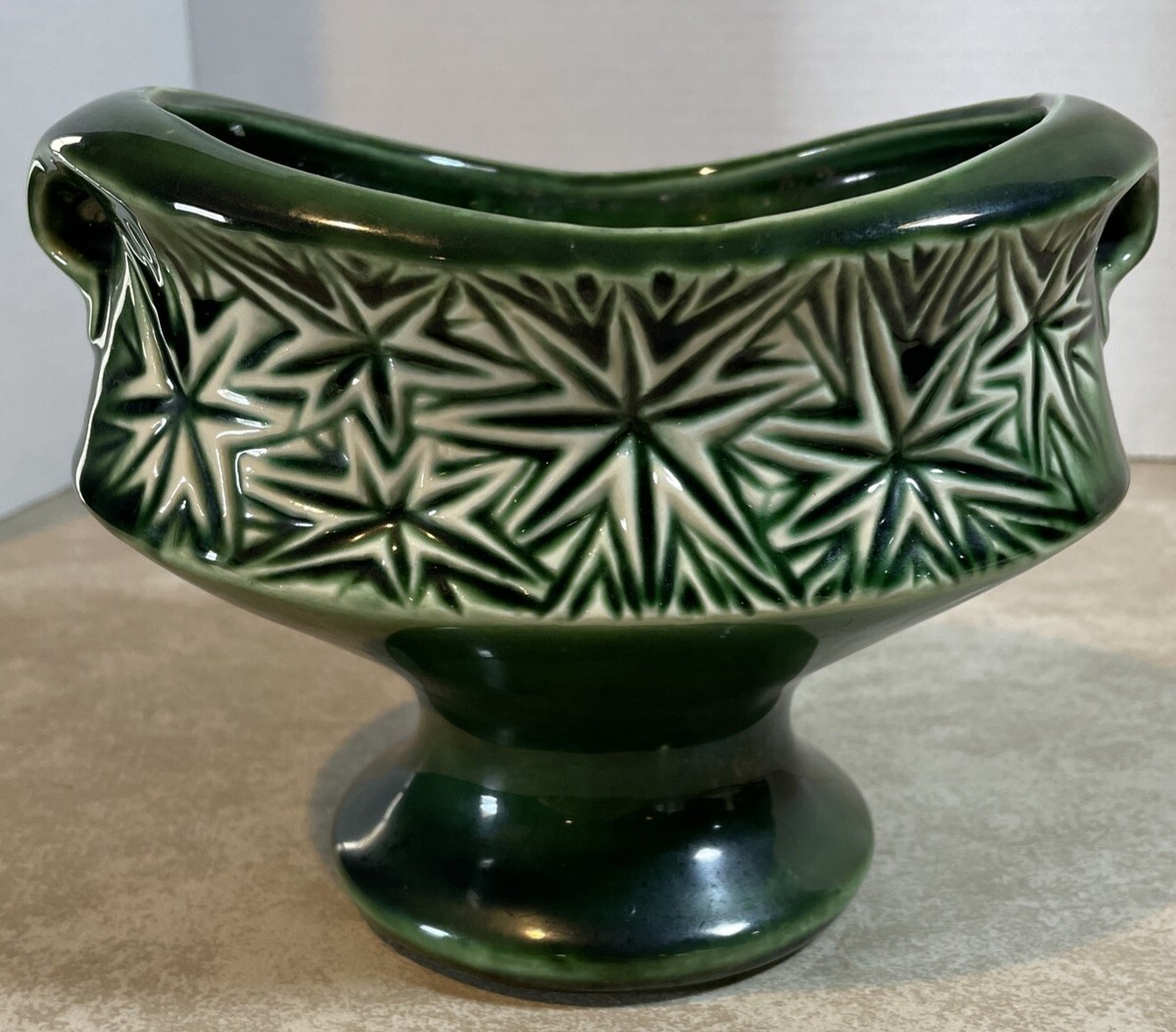 Mccoy Usa Pottery Marks Identification Mccoy Small Green Basket Weave