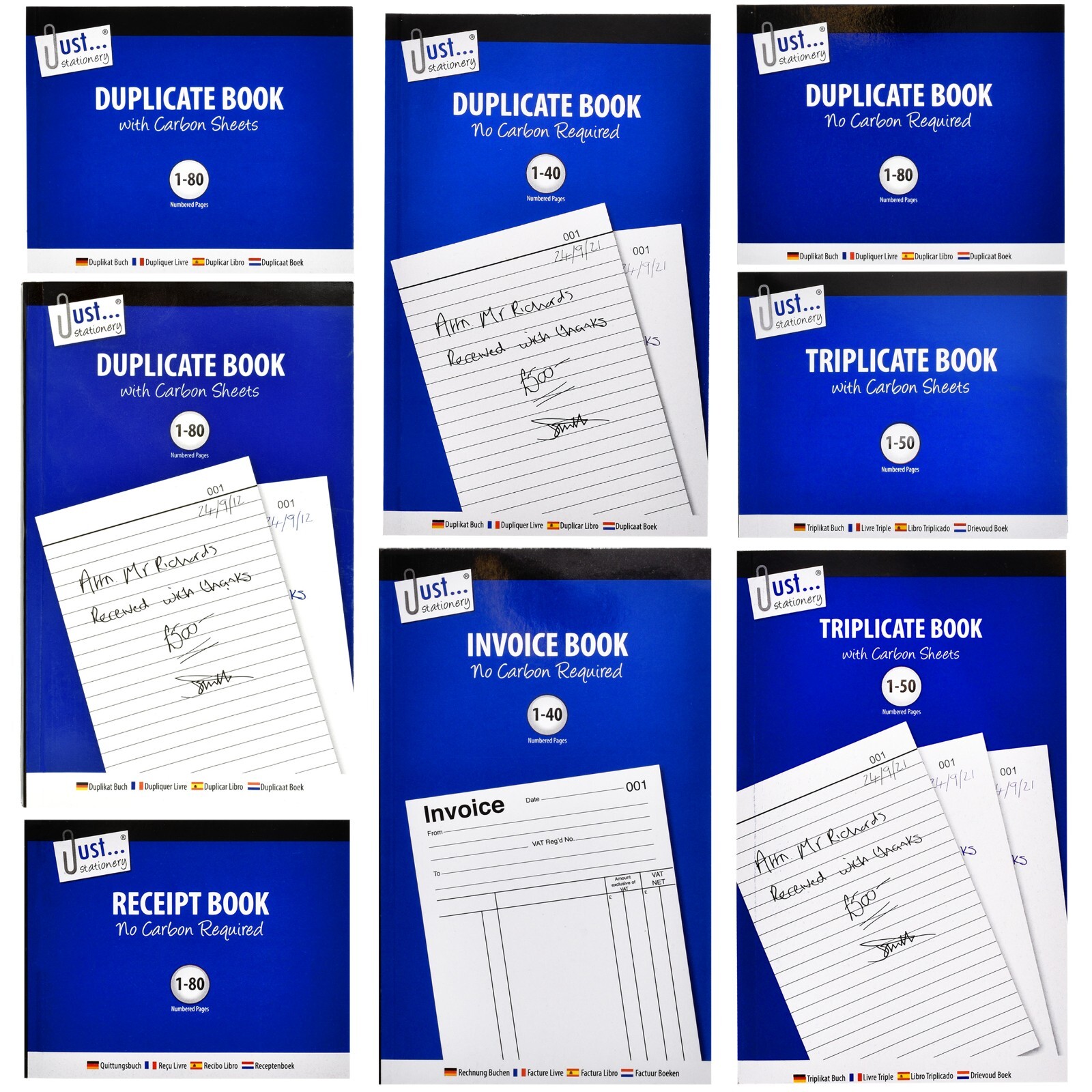 DUPLICATE BOOKS Carbon Copy Carbonless Cash Sales Order VAT Payment ...